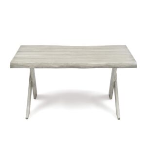 Great Deal Furniture Christopher Knight Home Irene Outdoor Acacia Wood Coffee Table, Sandblast Light Grey