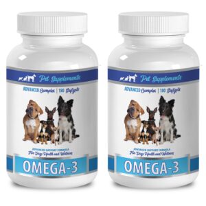 Dog Skin and Coat - Omega 3 - Advanced Complex - Health & Wellness - for Dogs - pet Omega - 2 Bottle (360 Softgels)