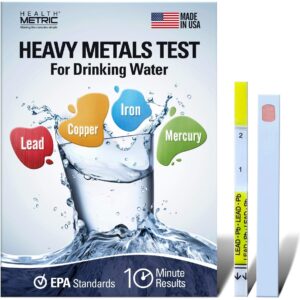 lead iron copper and mercury - home water test kit for well tap and drinking water | fast & accurate quality testing to epa standards | easy to use and sensitive tester strips made in usa