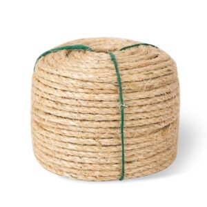 yangbaga sisal rope for cats - 1/4 inch - natural fiber and color 66ft¡­