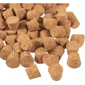 juvale size #4 tapered cork plugs for small bottles and test tubes (0.6 x 0.47 x 0.5 in, 100 pack)