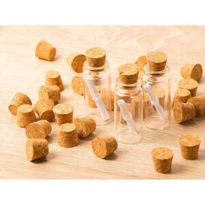 Juvale Size #4 Tapered Cork Plugs for Small Bottles and Test Tubes (0.6 x 0.47 x 0.5 in, 100 Pack)