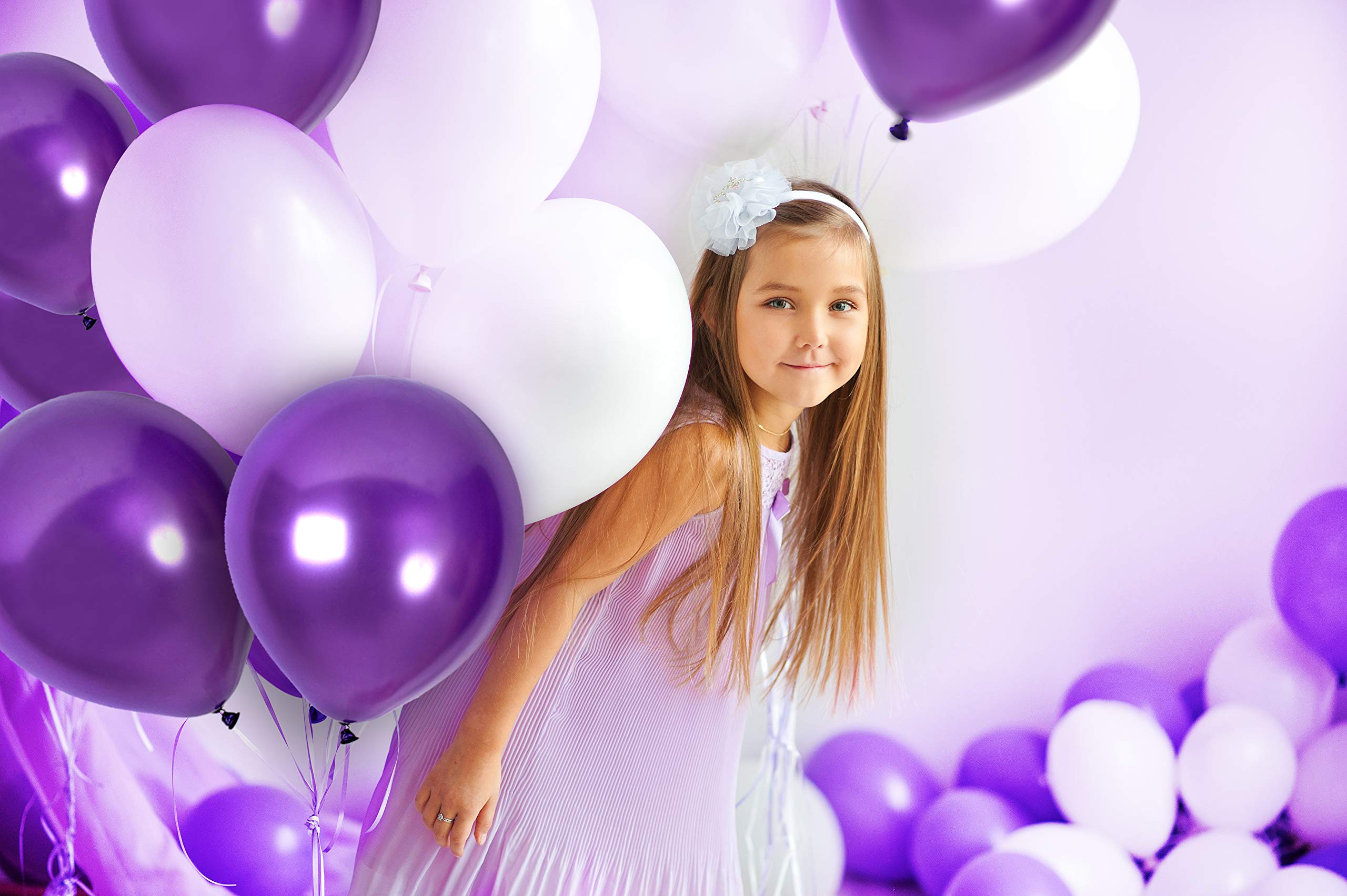 Treasures Gifted Metallic Purple Balloons - Dark Purple Balloons - Purple Latex Balloons 12 Inch - Purple Metallic Balloons - Lilac Balloons - Metallic Purple Balloons 36 Pack