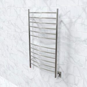 Amba RWHL-CP Radiant Large Hardwired + Plug-in Combo Curved 12 Bar Towel Warmer in Polished