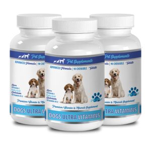 PET SUPPLEMENTS Dogs Vitamins for Joints - Dogs Ultra Vitamins - CHEWABLE - Advanced Formula - Premium Minerals - Vitamins for Dogs - 3 Bottle (270 Chews)