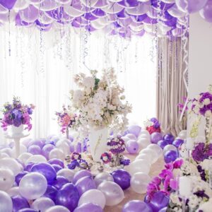 Treasures Gifted Metallic Purple Balloons - Dark Purple Balloons - Purple Latex Balloons 12 Inch - Purple Metallic Balloons - Lilac Balloons - Metallic Purple Balloons 36 Pack