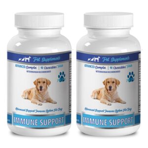 PET SUPPLEMENTS Dog Immune Treats - Advanced Immune System Support - CHEWABLE - for Dogs - Turmeric for Dogs Joints - 2 Bottle (180 Chews)