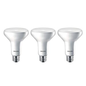 philips led dimmable br30 light bulb: 650-lumen, 2700-kelvin, 11-watt (65-watt equivalent) e26 base, frosted, soft white, 3-pack (474197)