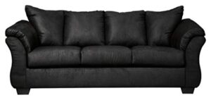 signature design by ashley darcy classic contemporary sofa, black