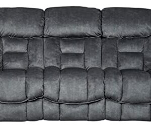 Signature Design by Ashley Capehorn Oversized Manual Pull Tab Reclining Sofa, Dark Gray