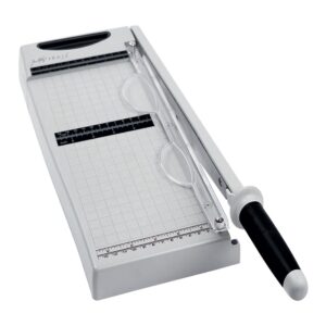 tim holtz paper cutter tool - maxi guillotine paper trimmer for scrapbooking, vinyl, and craft paper - 12.25 inch cutting length with extendable ruler and grid lines