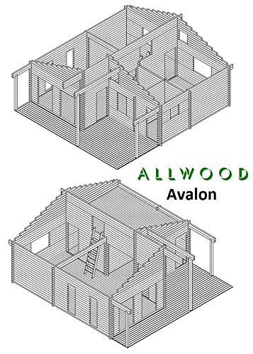 Allwood Avalon Cabin Kit | 540 SQF + Loft (Double Glass Windows and Doors)