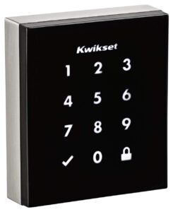 kwikset 99540-001 obsidian keyless entry door lock z-wave plus electronic touchscreen deadbolt, satin nickel