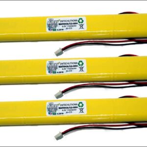 3PC Lithonia BBAT0043A,UNITECH BBAT0043A,LITHONIA ELB-B003.ELB-004 Replacement Battery Emergency Light 9.6V 1.1Ah NiCD