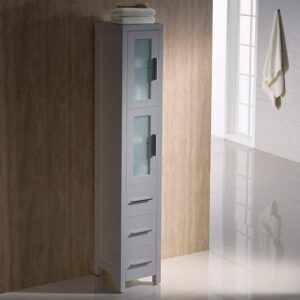 Fresca Torino Gray Tall Bathroom Linen Side Cabinet