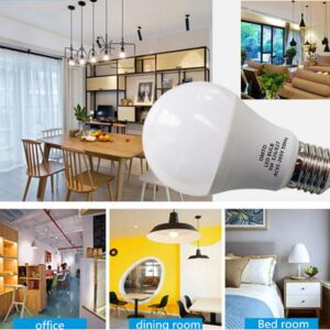 OMTO E26/E27 A19 LED Frosted Light Bulb 9W (60W Equivalent) Warm White (3000K) 85-265V (Warm White, 5pcs)