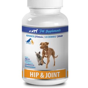 Pet Supplements Hip and Joint for Dogs Soft Chews - Hip and Joint - Health and Support - for Dogs and Cats - Dog glucosamine sulfate - 1 Bottle (120 Chews)