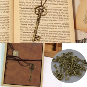 Gutapo 20 Extra Large Antique Bronze Finish Skeleton Keys Rustic Steampunk Key for Wedding Decoration Favor DIY Gift