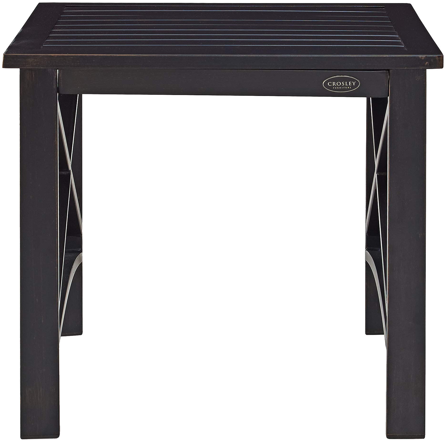 Crosley Furniture Kaplan Weather Resistant Metal Outdoor Side Table for Patio, Deck, Porch, Oiled Bronze