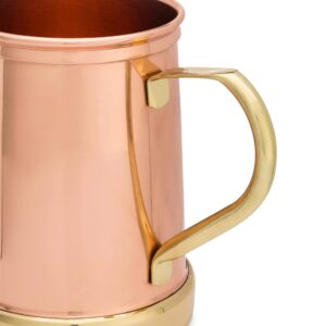 Copper Mules The Finest HandCrafted Copper Mug Unique Patented Design - Solid Brass Base and Handle - Holds 18oz