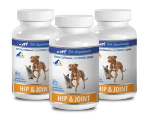 dog joint supplement chews - hip and joint - health and support - for dogs and cats - chondroitin for dogs - 3 bottle (360 chews)