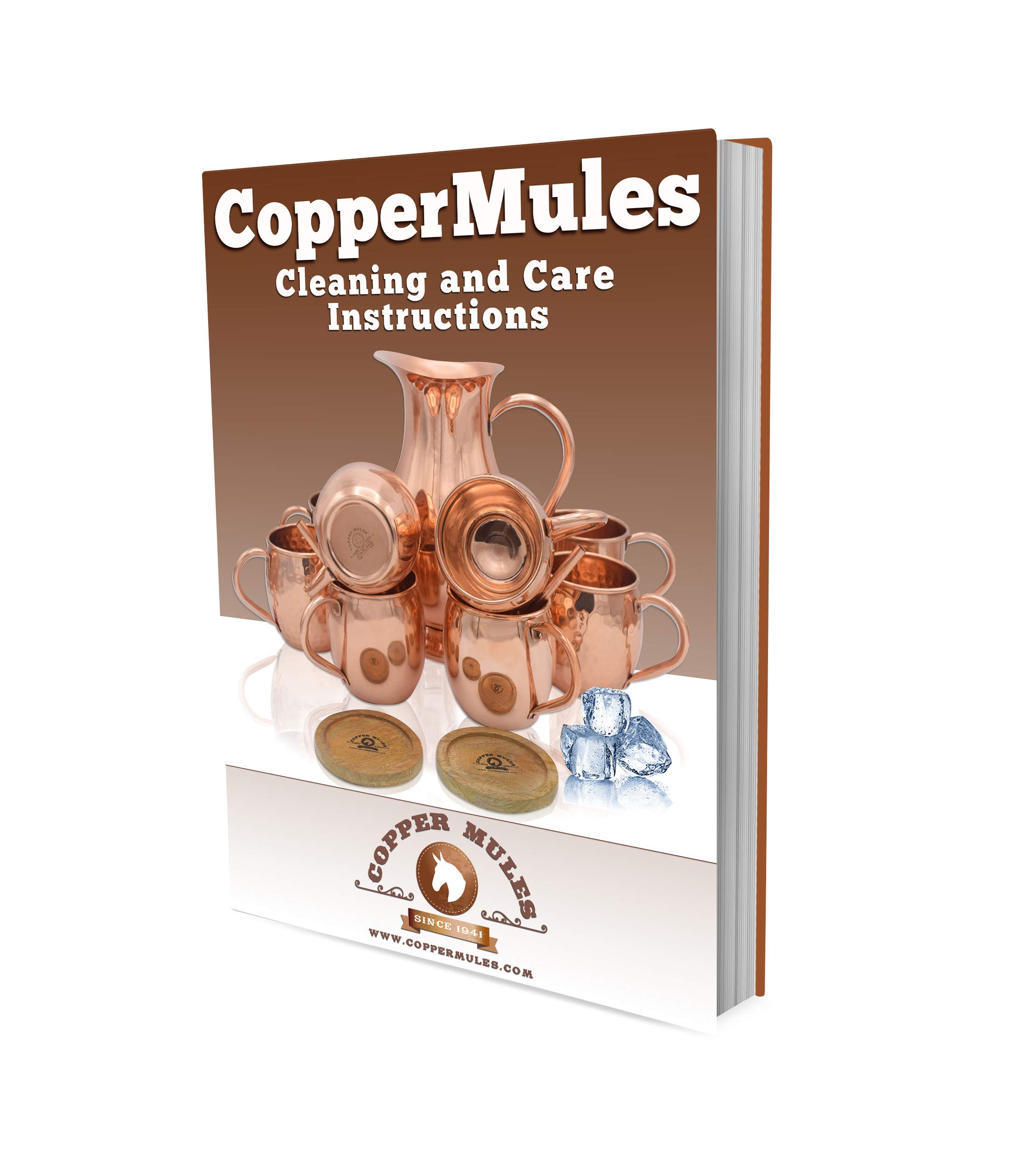 Copper Mules The Finest HandCrafted Copper Mug Unique Patented Design - Solid Brass Base and Handle - Holds 18oz