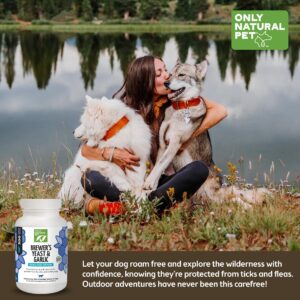 Only Natural Pet Brewer's Yeast & Garlic Chewables - All-Natural Flea & Tick Prevention for Dogs - Fortified with B Vitamins - Promotes Healthy Skin & Coat - 300 Count Tablet (3 Pack)