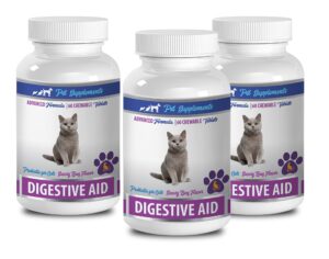 pet supplements cat stomach sensitive - digestive aid - for cats - advanced probiotic - chewable - cat probiotic - 3 bottle (180 chews)