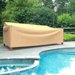 Budge Sedona Patio Sofa Cover, Tan, Extra Extra Large