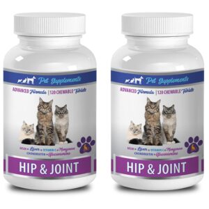 Pet Supplements Calcium for Cats - Hip and Joint - for Cats - Health and Care - CHEWABLE - glucosamine for Cats - 2 Bottle (240 Chews)