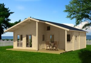 allwood avalon cabin kit | 540 sqf + loft (double glass windows and doors)