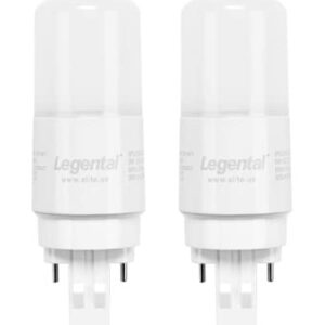 Silverlite [Plug&Play] Legental 5w(13w CFL Equivalent) LED Stick PL Bulb GX23-2 Pin Base, 500LM, Soft White(2700k), Driven by 120-277V and CFL Ballast, UL Listed, 2 Pack