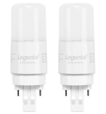 Silverlite [Plug&Play] Legental 5w(13w CFL Equivalent) LED Stick PL Bulb GX23-2 Pin Base, 500LM, Soft White(2700k), Driven by 120-277V and CFL Ballast, UL Listed, 2 Pack