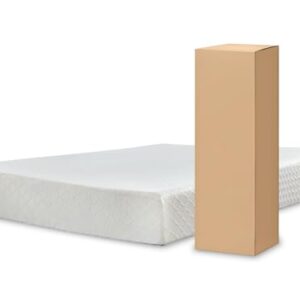 Signature Design by Ashley Twin Size Chime 10 Inch Medium Firm Memory Foam Mattress with Green Tea & Charcoal Gel