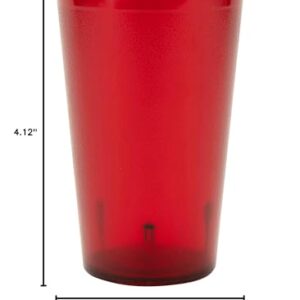 G.E.T. 5032-1-R-EC Heavy-Duty Plastic Restaurant Tumblers, 32 Ounce, Red (Set of 4)