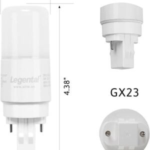 Silverlite [Plug&Play] Legental 5w(13w CFL Equivalent) LED Stick PL Bulb GX23-2 Pin Base, 500LM, Soft White(2700k), Driven by 120-277V and CFL Ballast, UL Listed, 2 Pack