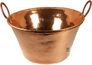 cazo de cobre puro 16" para carnitas classic traditional tacos pure 100% copper mexico