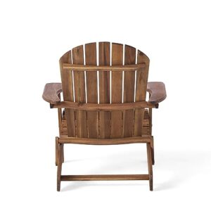 Christopher Knight Home Hanlee Folding Wood Adirondack Chair, Natural Stained Twin