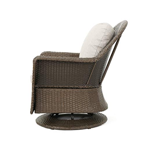 Christopher Knight Home 302169 "Liam CKH Outdoor Individual Items, 2-Pcs Set, Brown/Ceramic Grey