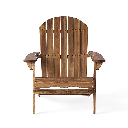 Christopher Knight Home Hanlee Folding Wood Adirondack Chair, Natural Stained Twin