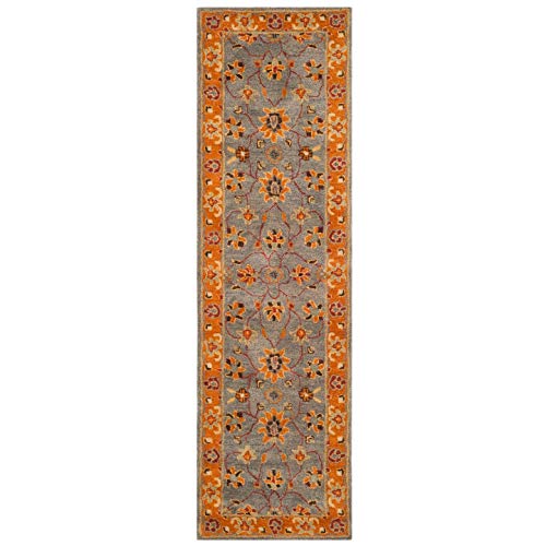 SAFAVIEH Heritage Collection 8' x 10' Blue/Orange HG401A Handmade Traditional Oriental Premium Wool Area Rug