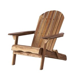 christopher knight home hanlee folding wood adirondack chair, natural stained twin