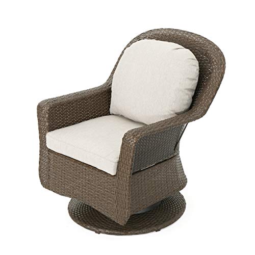 Christopher Knight Home 302169 "Liam CKH Outdoor Individual Items, 2-Pcs Set, Brown/Ceramic Grey