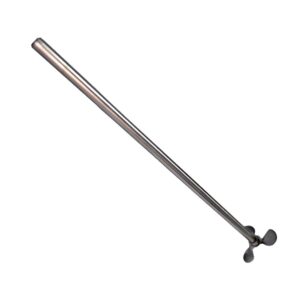 stirring shaft with propeller - very low to medium viscosity range - for lab overhead stirrers es, ls, dls, lh, dlh, pw. stainless steal