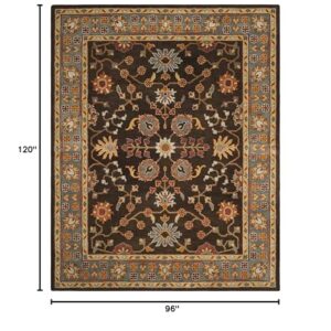 SAFAVIEH Heritage Collection 8' x 10' Charcoal / Blue HG405A Handmade Traditional Oriental Premium Wool Area Rug