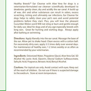 Healthy Breeds Toy Fox Terrier Ear Cleanse with Aloe Vera Cucumber Melon 8 oz