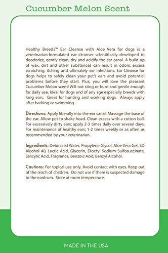 Healthy Breeds Toy Fox Terrier Ear Cleanse with Aloe Vera Cucumber Melon 8 oz