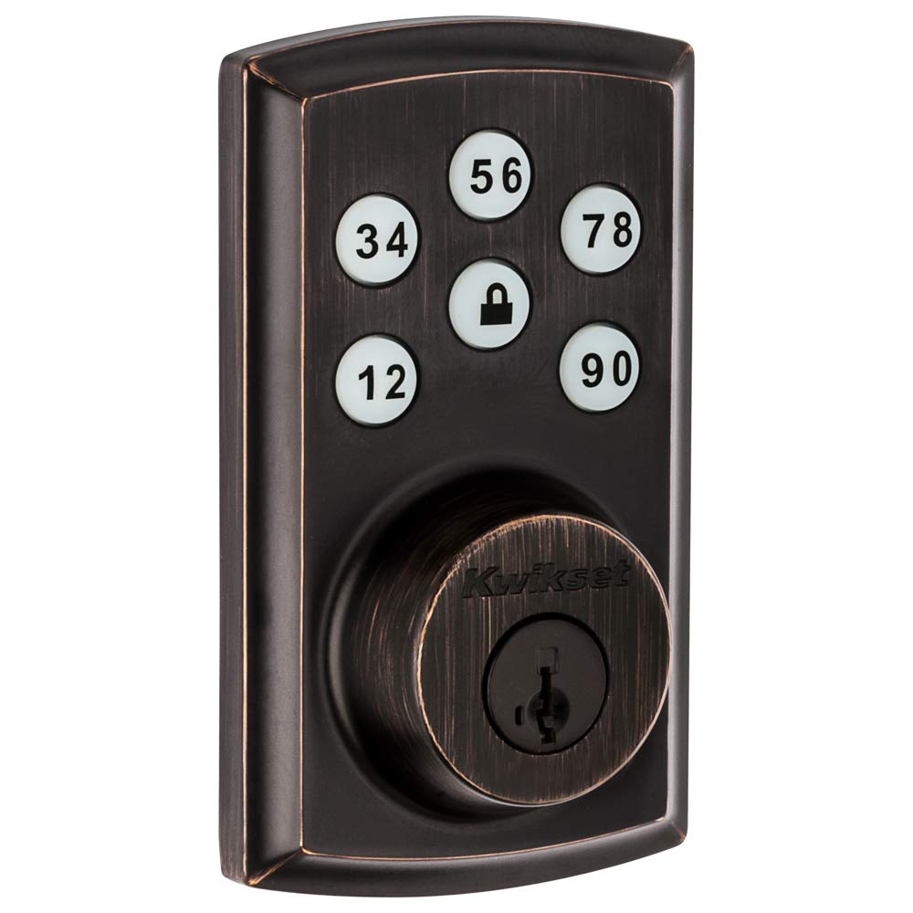 Kwikset 98880-005 SmartCode 888 Smart Lock Touchpad Electronic Deadbolt Door Lock with Z-Wave Plus Featuring SmartKey Security in Venetian Bronze