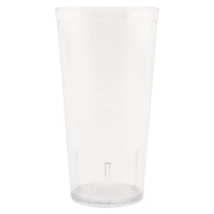 G.E.T. 6624-1-CL-EC Heavy-Duty Plastic Restaurant Tumblers, 24 Ounce, Clear (Set of 4)" }