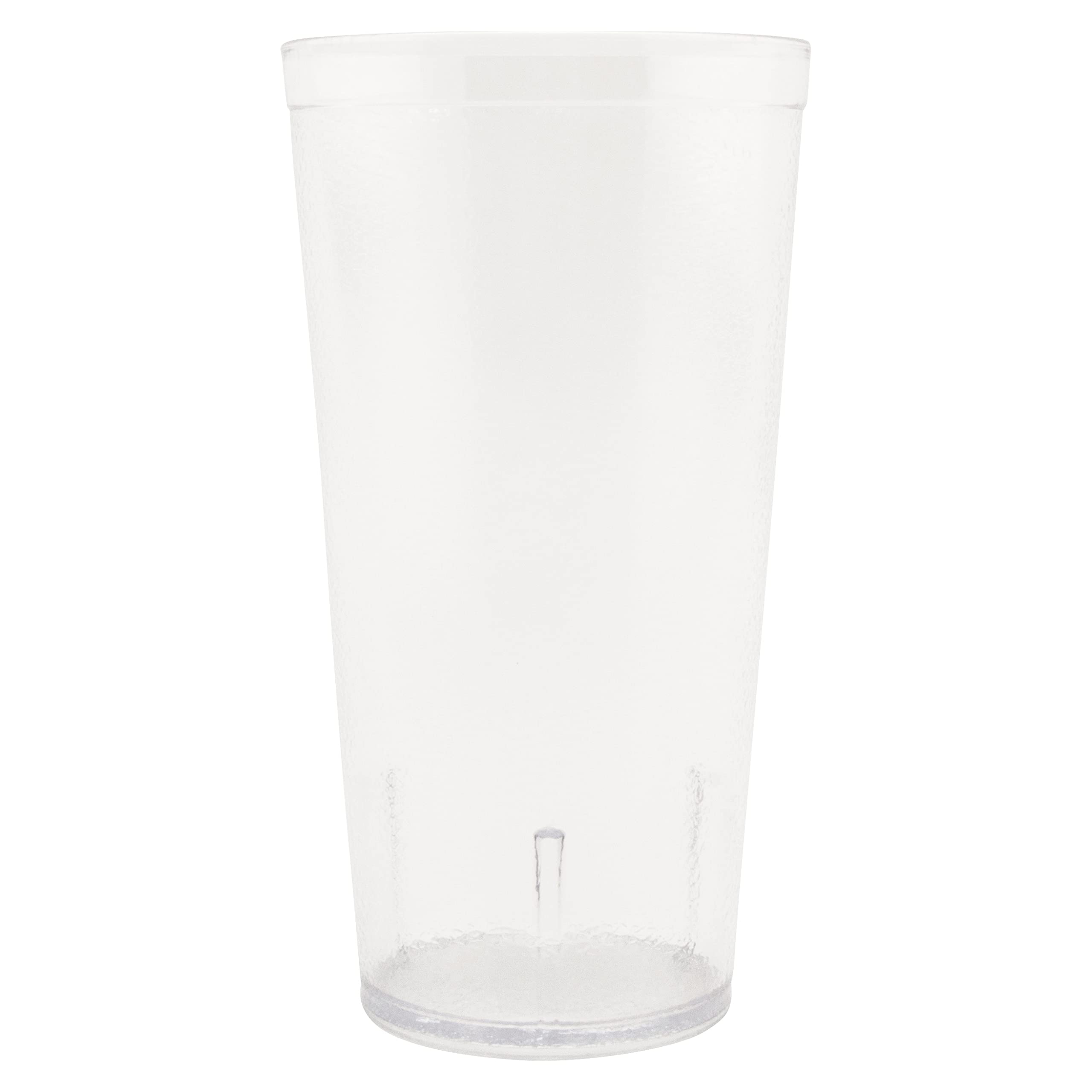 G.E.T. 6624-1-CL-EC Heavy-Duty Plastic Restaurant Tumblers, 24 Ounce, Clear (Set of 4)" }